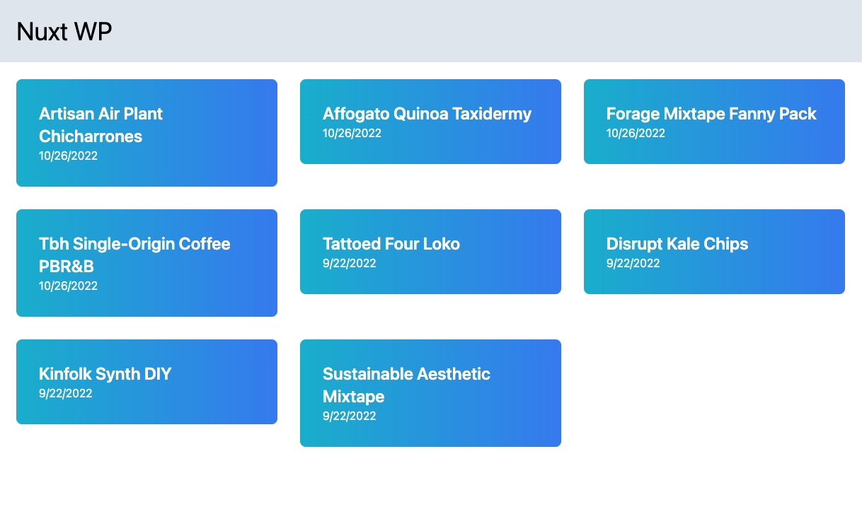 Headless WordPress with Nuxt 3 & Vue 3 - Builders