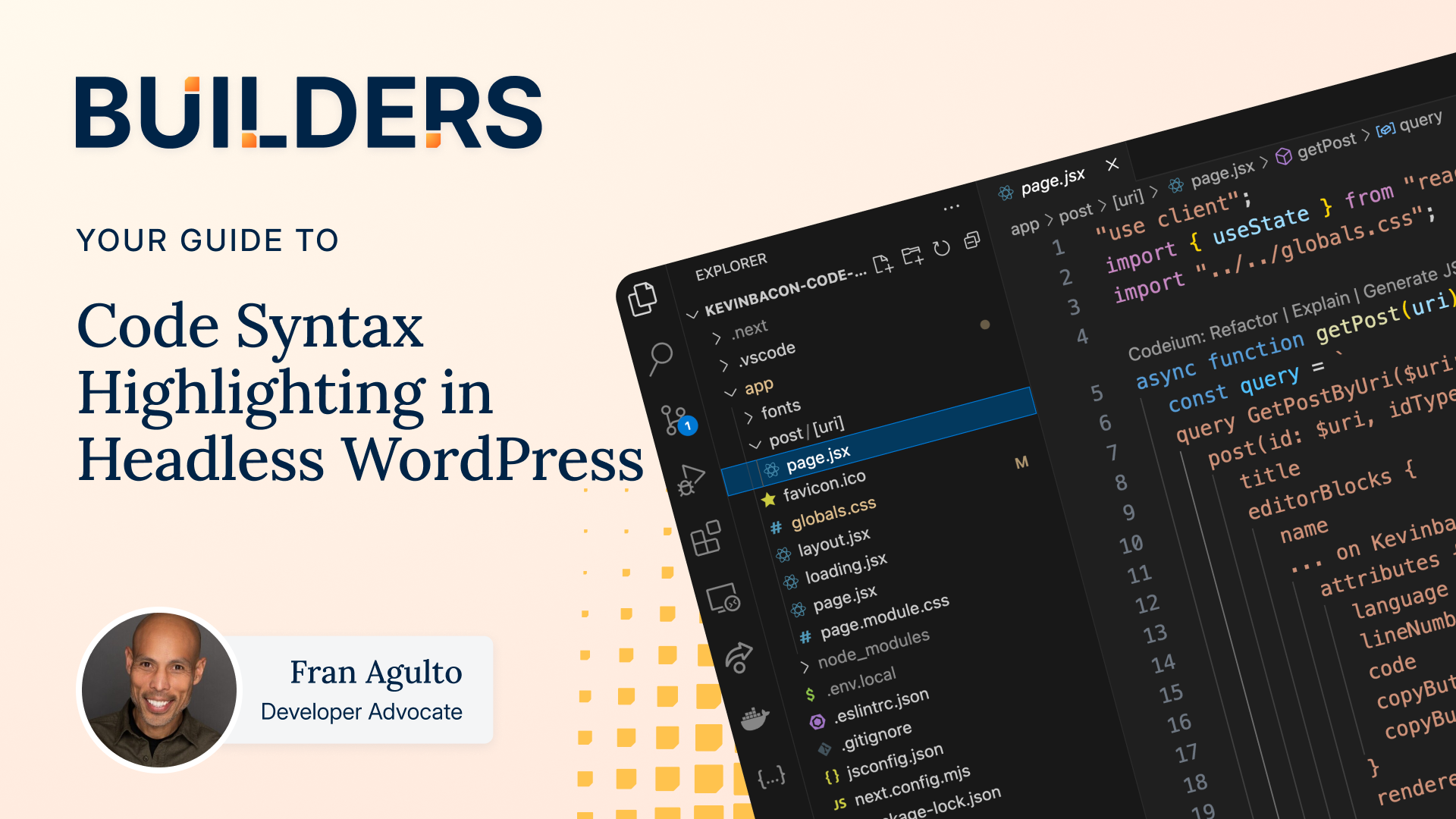 Code Syntax Highlighting in Headless WordPress - Builders