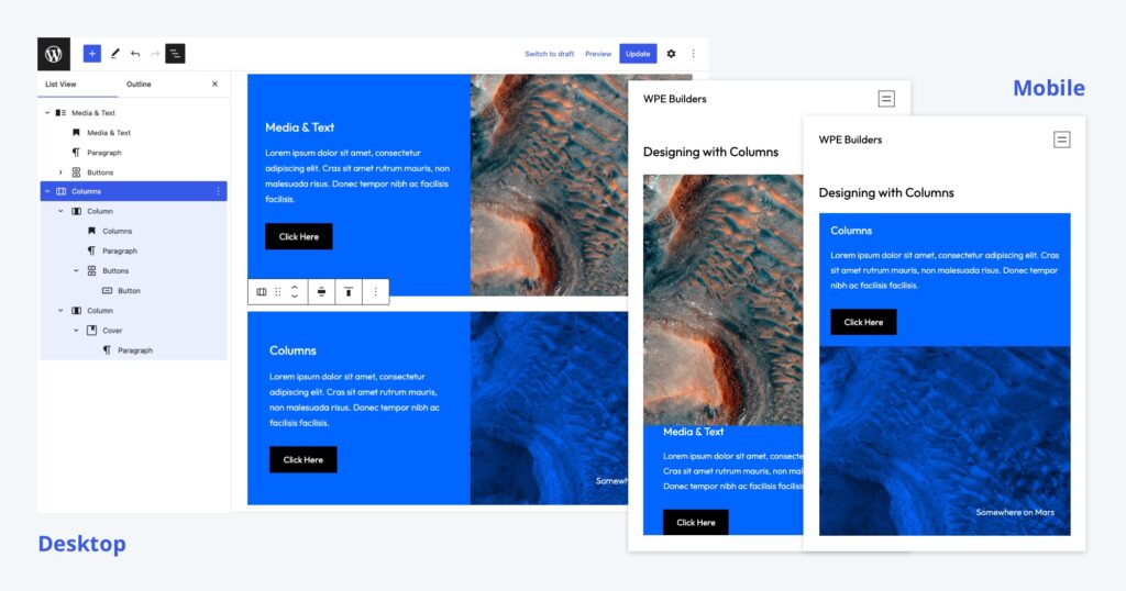 Designing with Column Blocks in WordPress