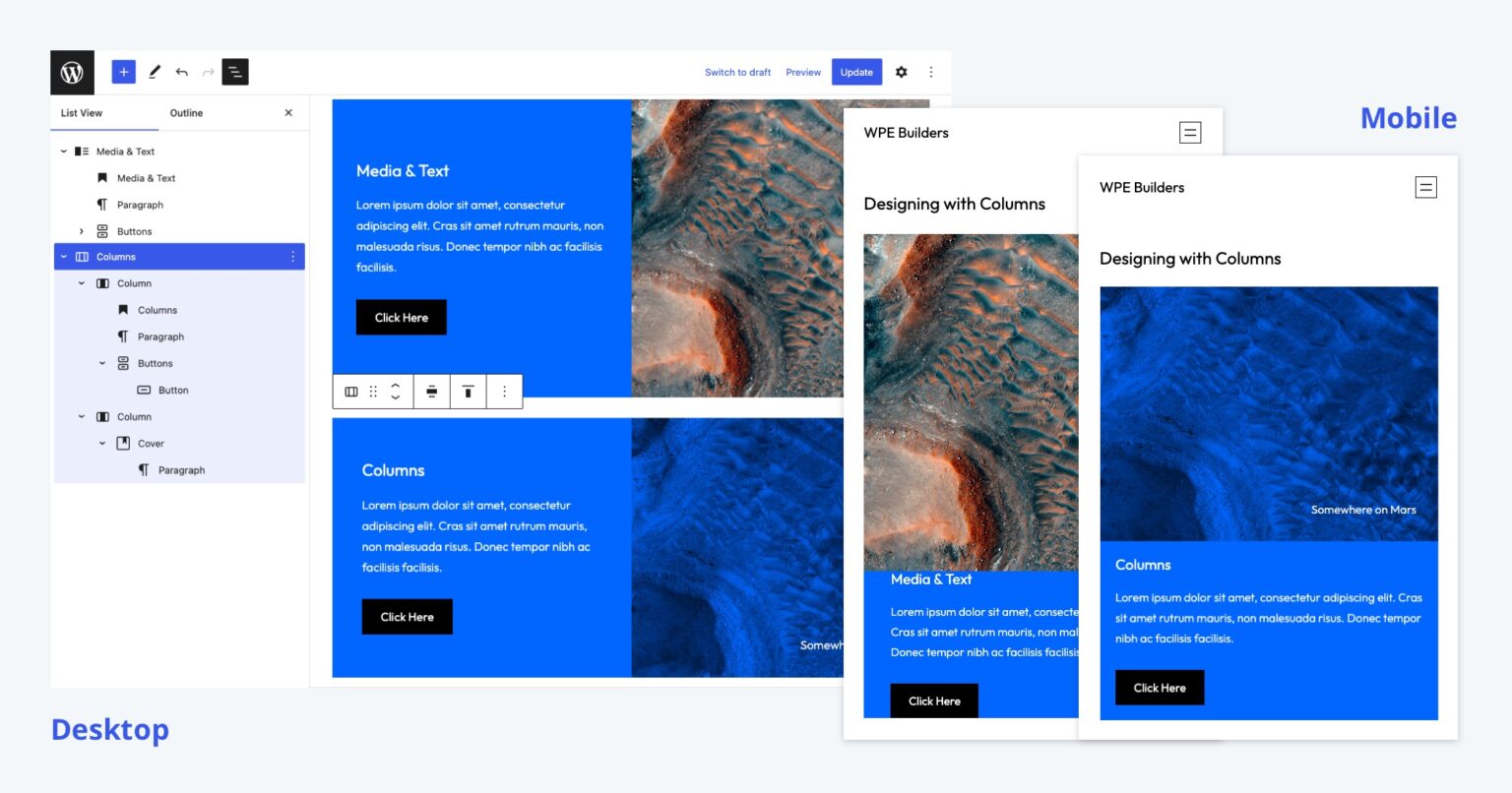 Designing with Column Blocks in WordPress