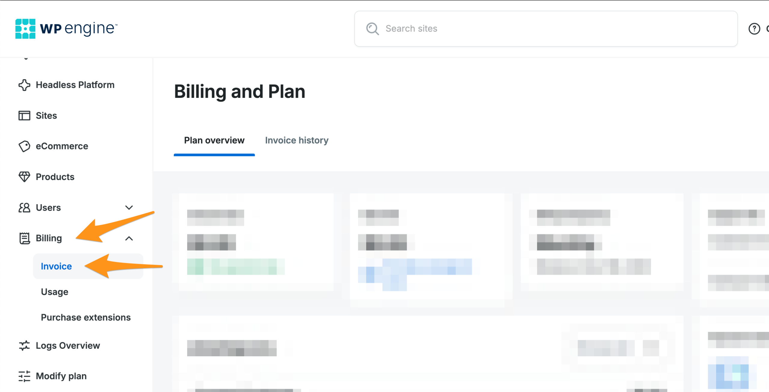 WP Engine Billing Invoice Overview - Support Center