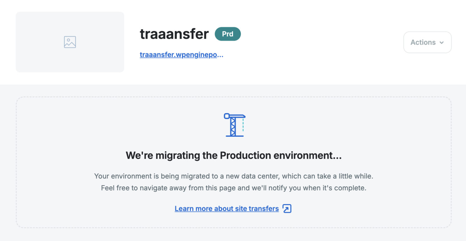 Transferable Sites and Environments - Support Center