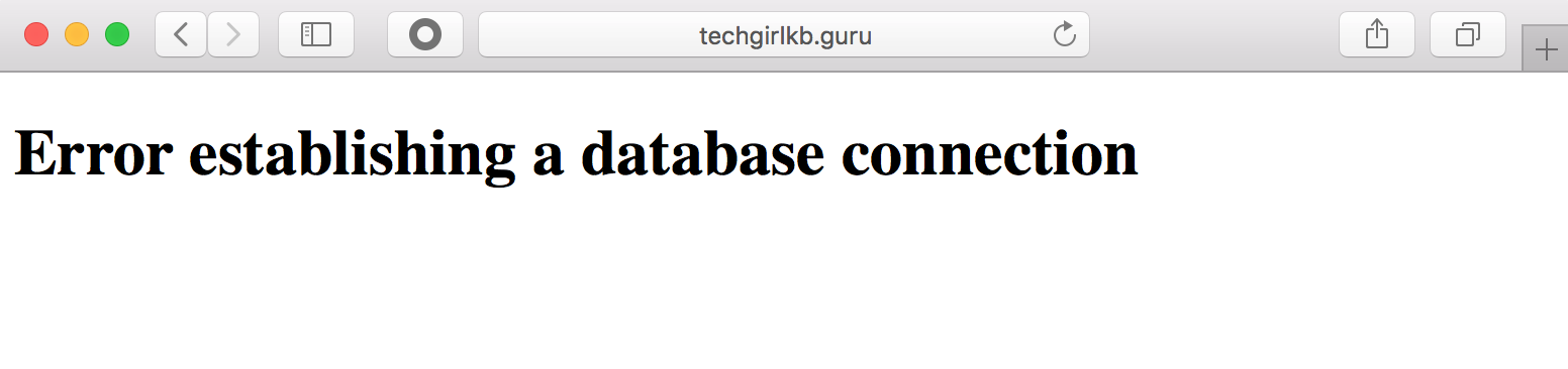 Fixing the “Error Establishing Database Connection” Error - Support Center