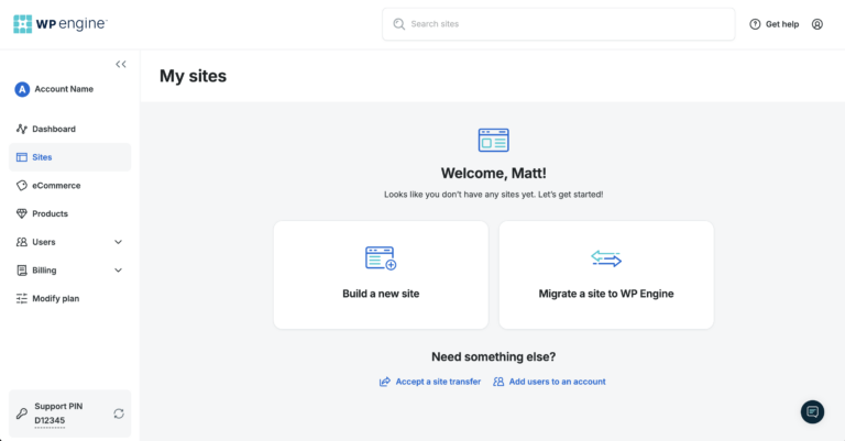 Build a New Site on WP Engine - Support Center