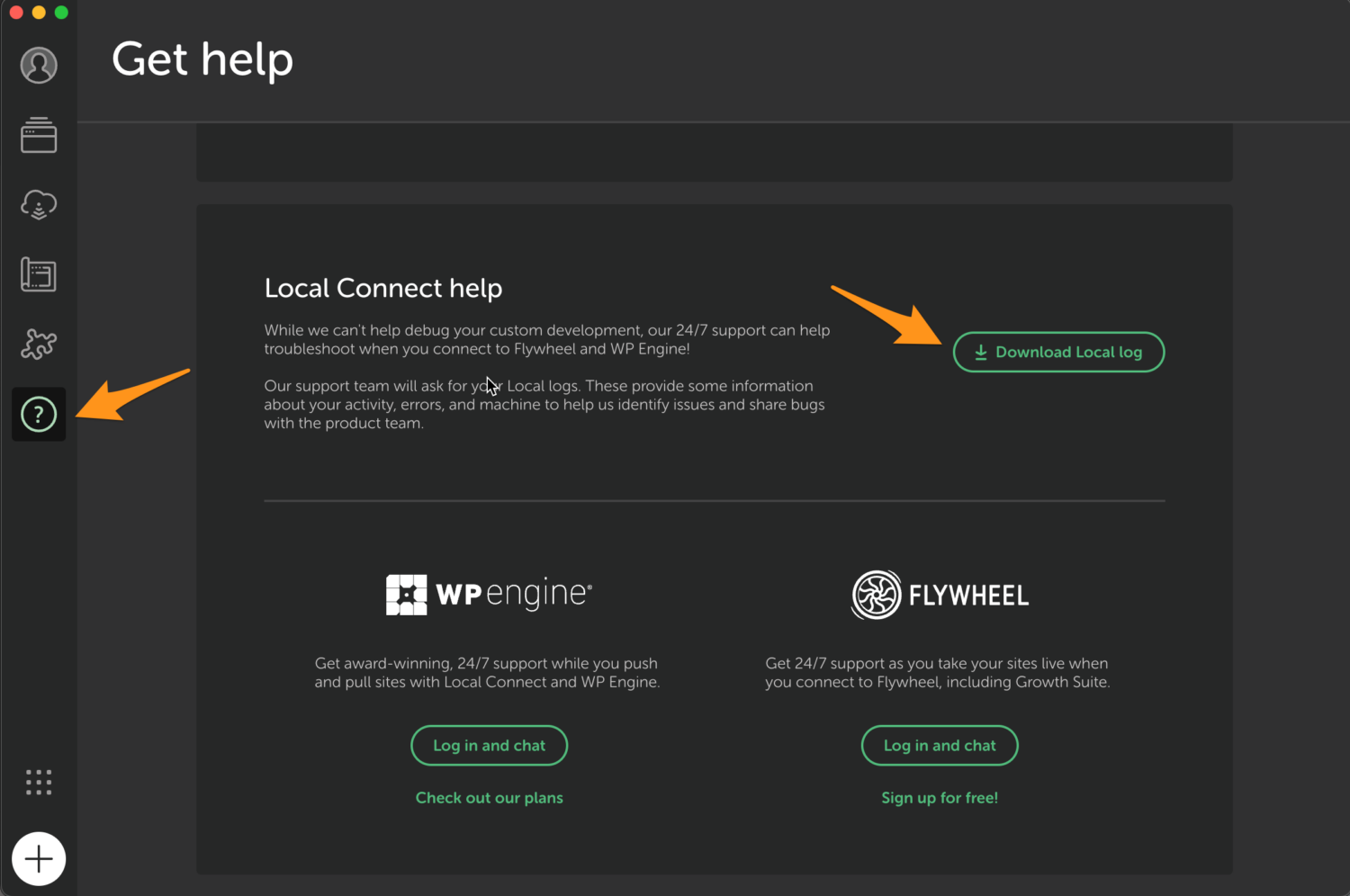 Local and WP Engine Connect - Support Center