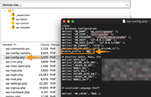 View or Edit WordPress Database Table Prefix - Support Center