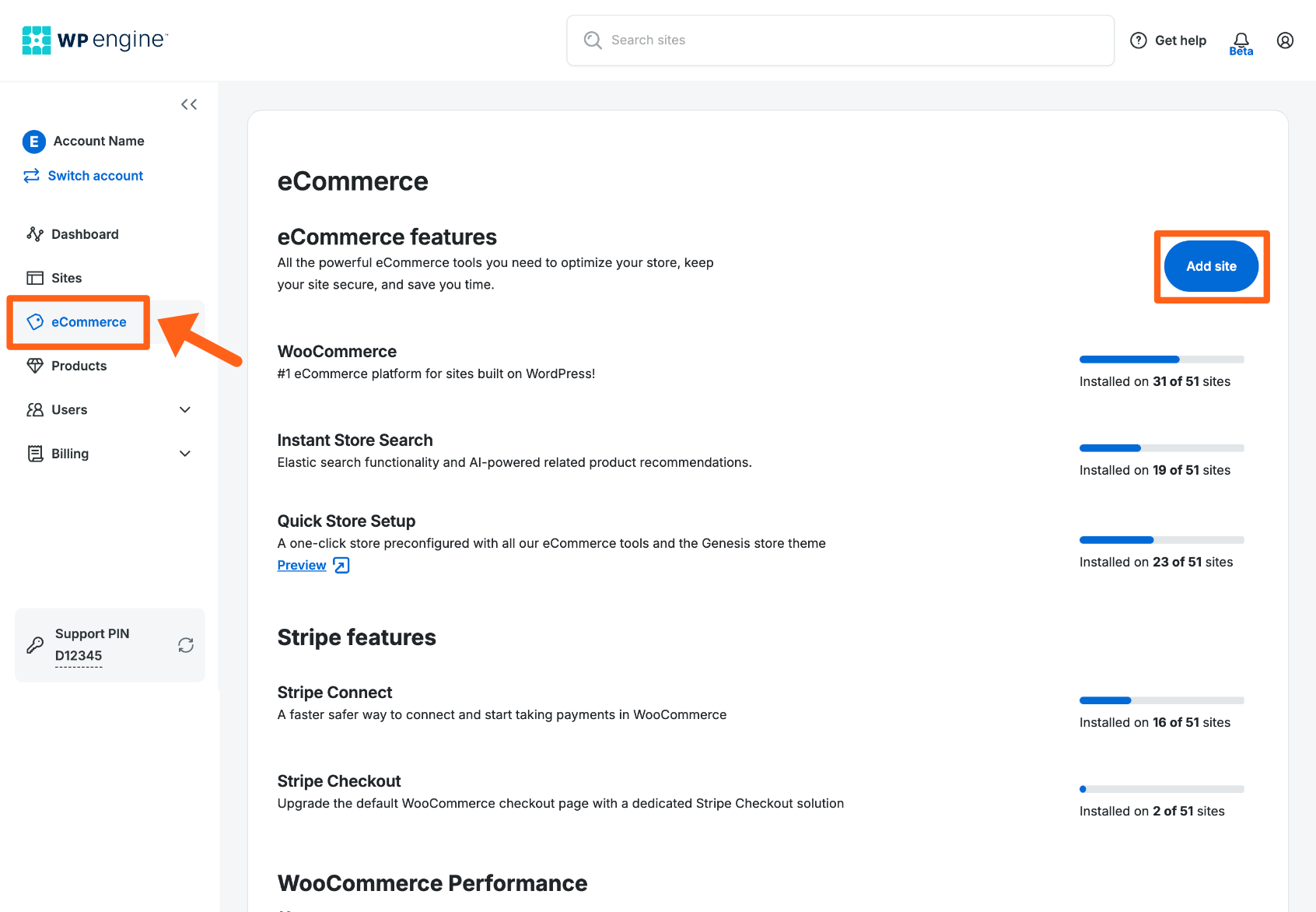 eCommerce Suite Features - Support Center