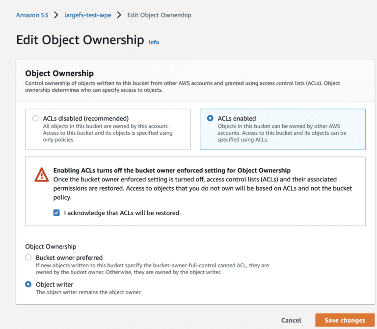 Offload Media to Amazon S3 with LargeFS - Support Center