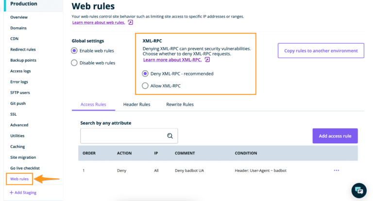 Web Rules Engine - Support Center