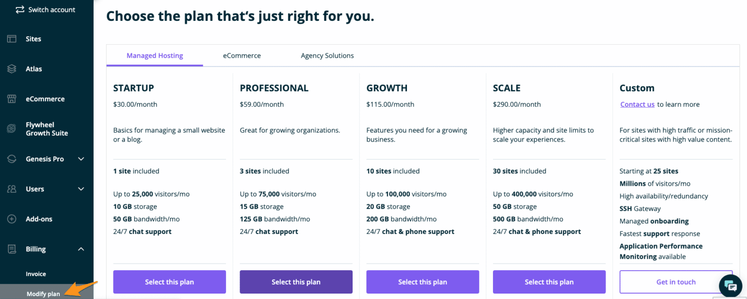 WP Engine Plan and Add-On Management - Support Center
