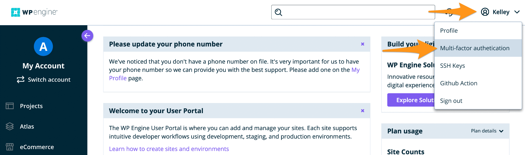 Multi-Factor Authentication for the User Portal - Support Center