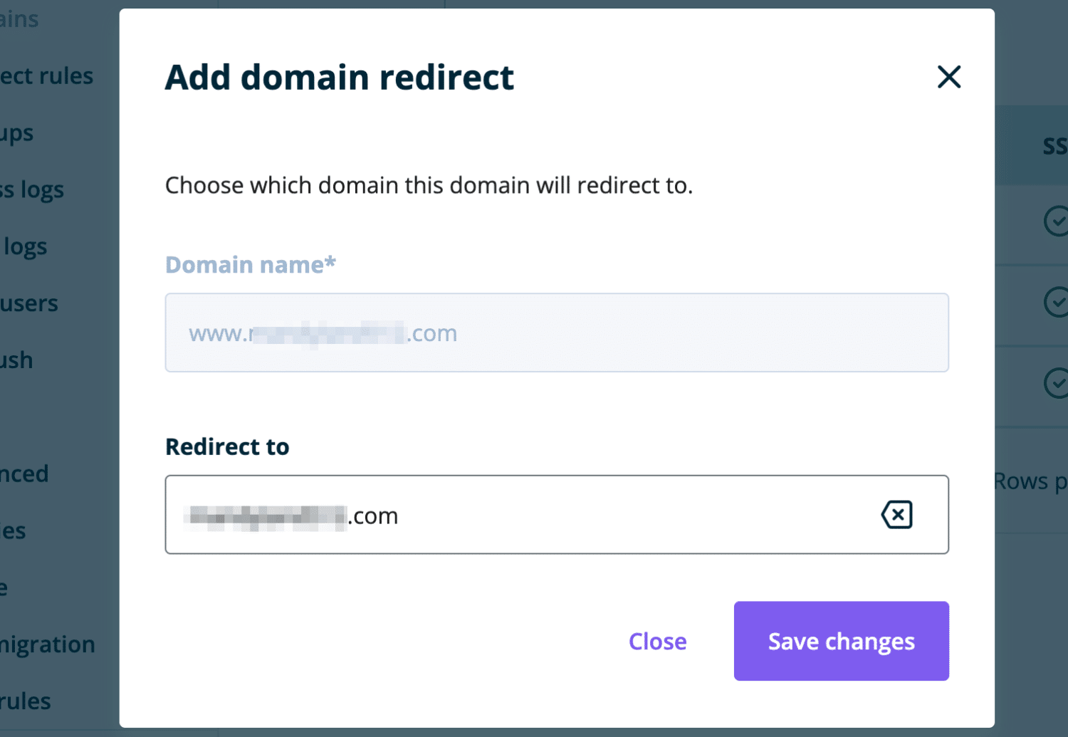 User Portal Domain Management - Support Center
