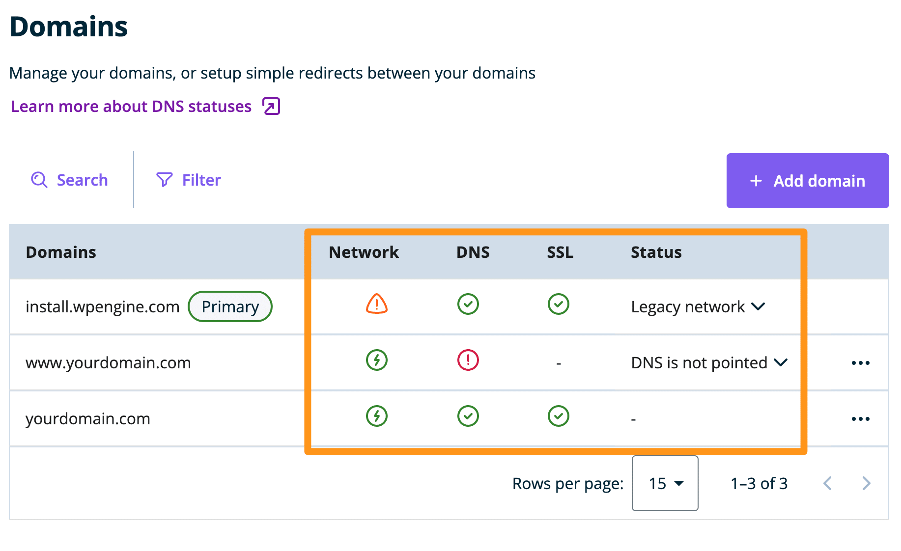 User Portal Domain Management - Support Center