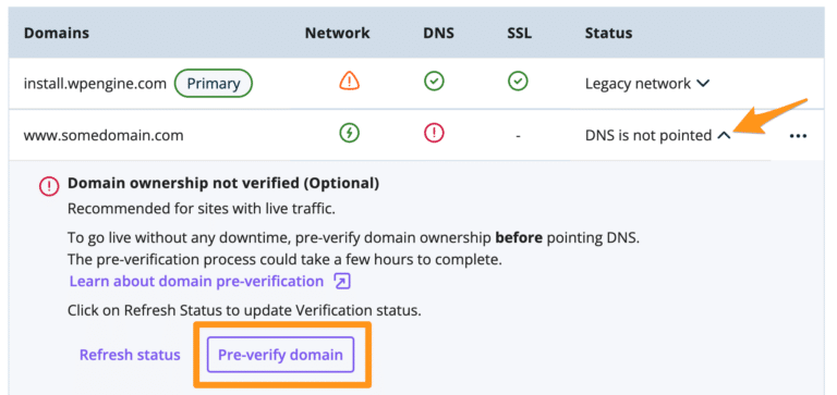 User Portal Domain Management - Support Center