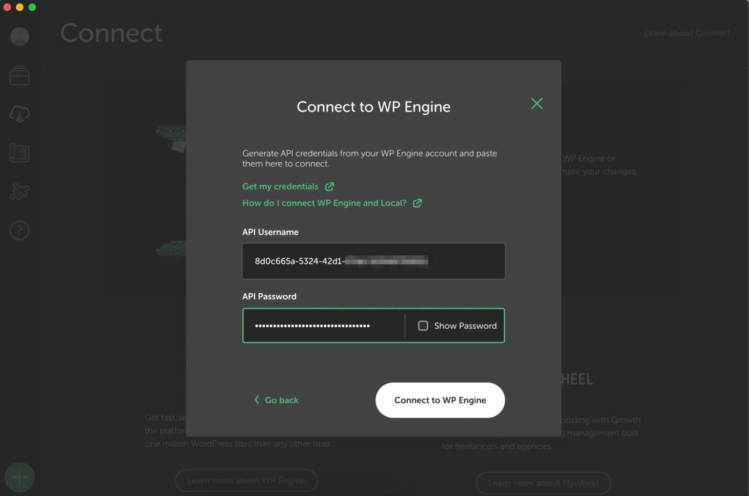 Local and WP Engine Connect - Support Center