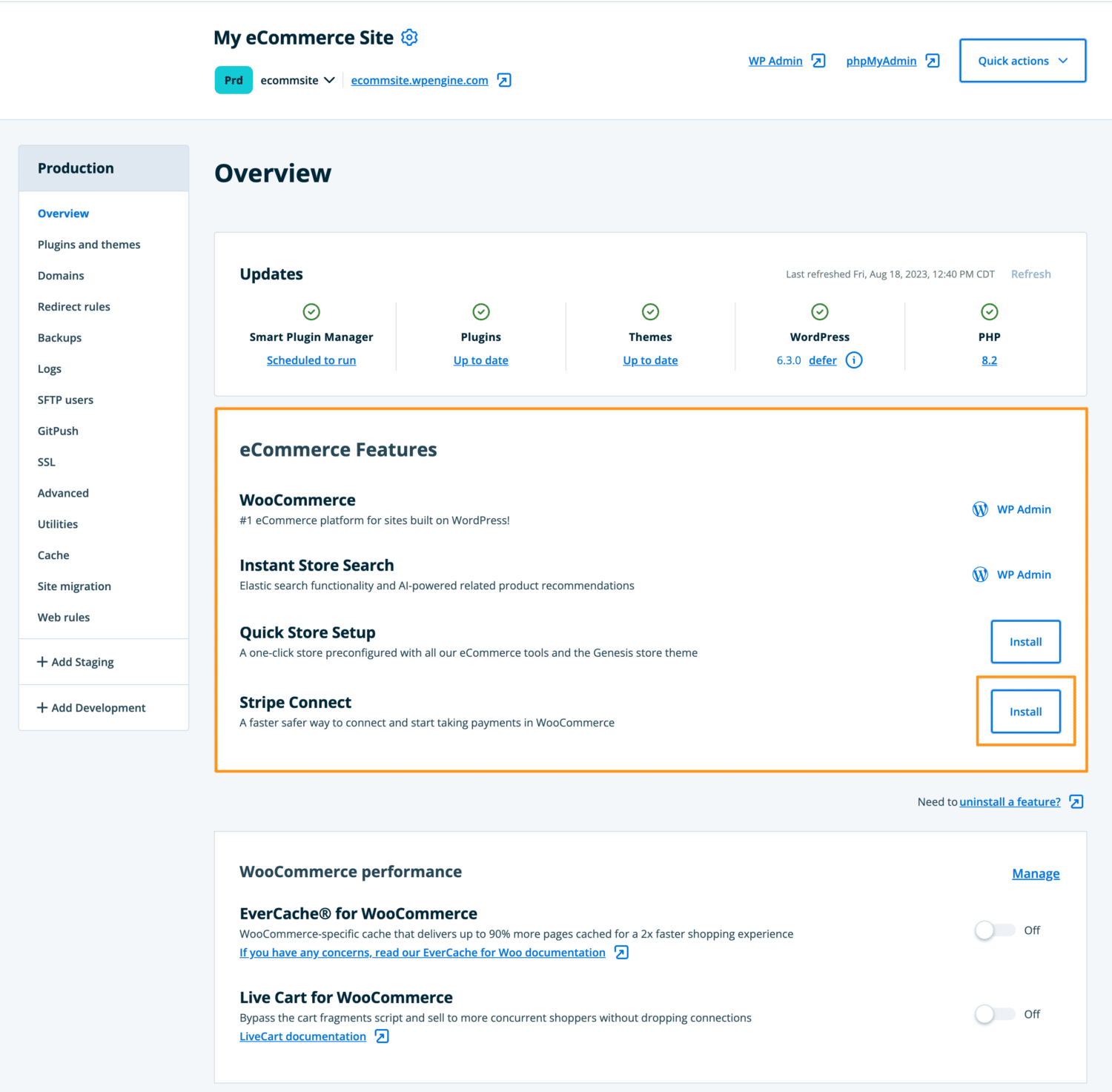 eCommerce Solution Features - Support Center