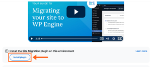 WP Engine Site Migration Plugin - Support Center