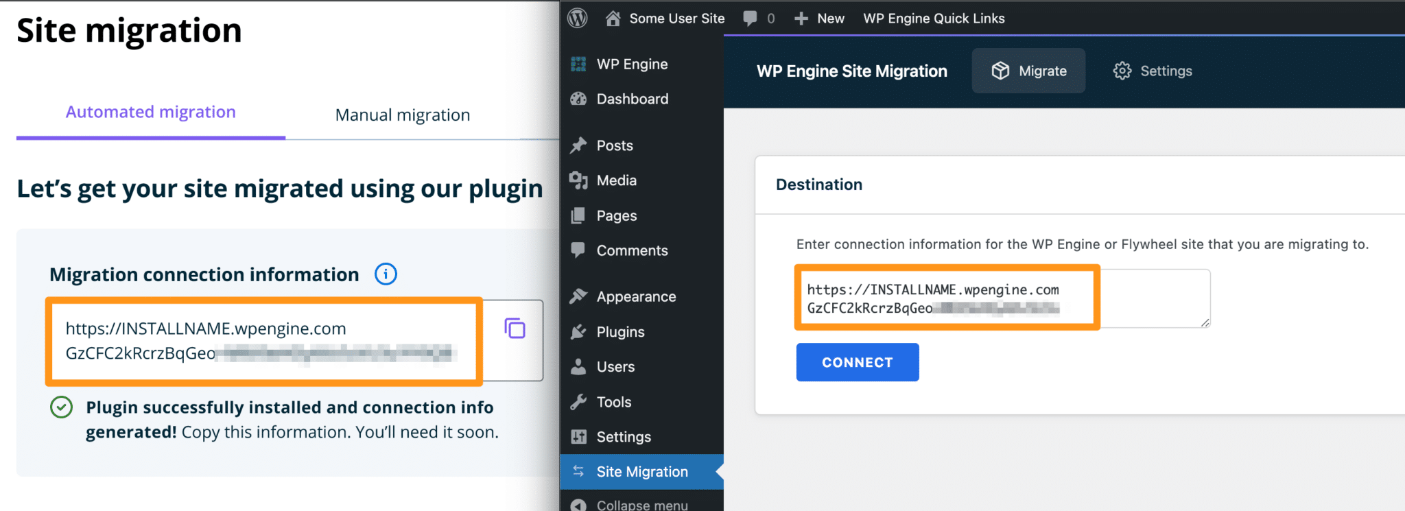 WP Engine Site Migration Plugin - Support Center
