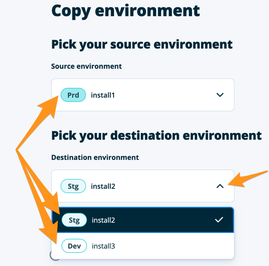 Sites and Environments - Support Center
