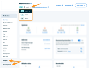 Sites and Environments - Support Center