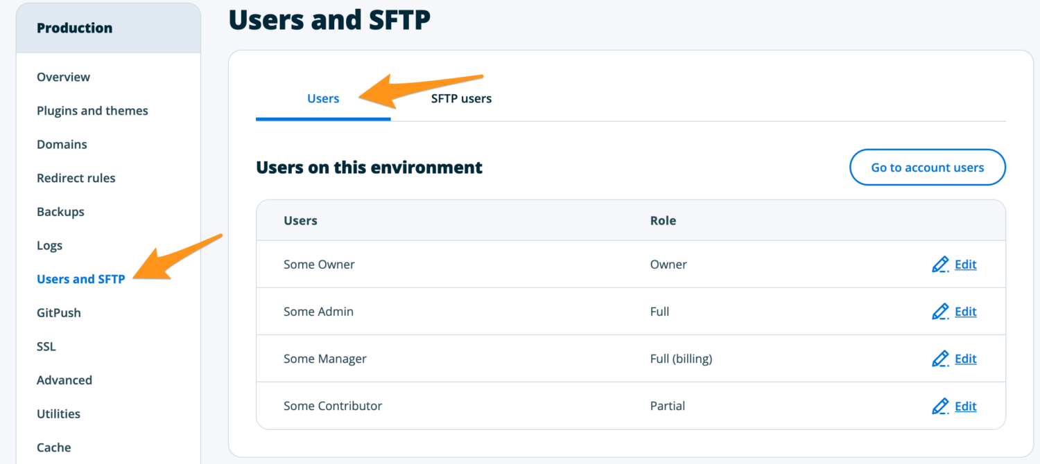 User Portal Account Users and Roles - Support Center