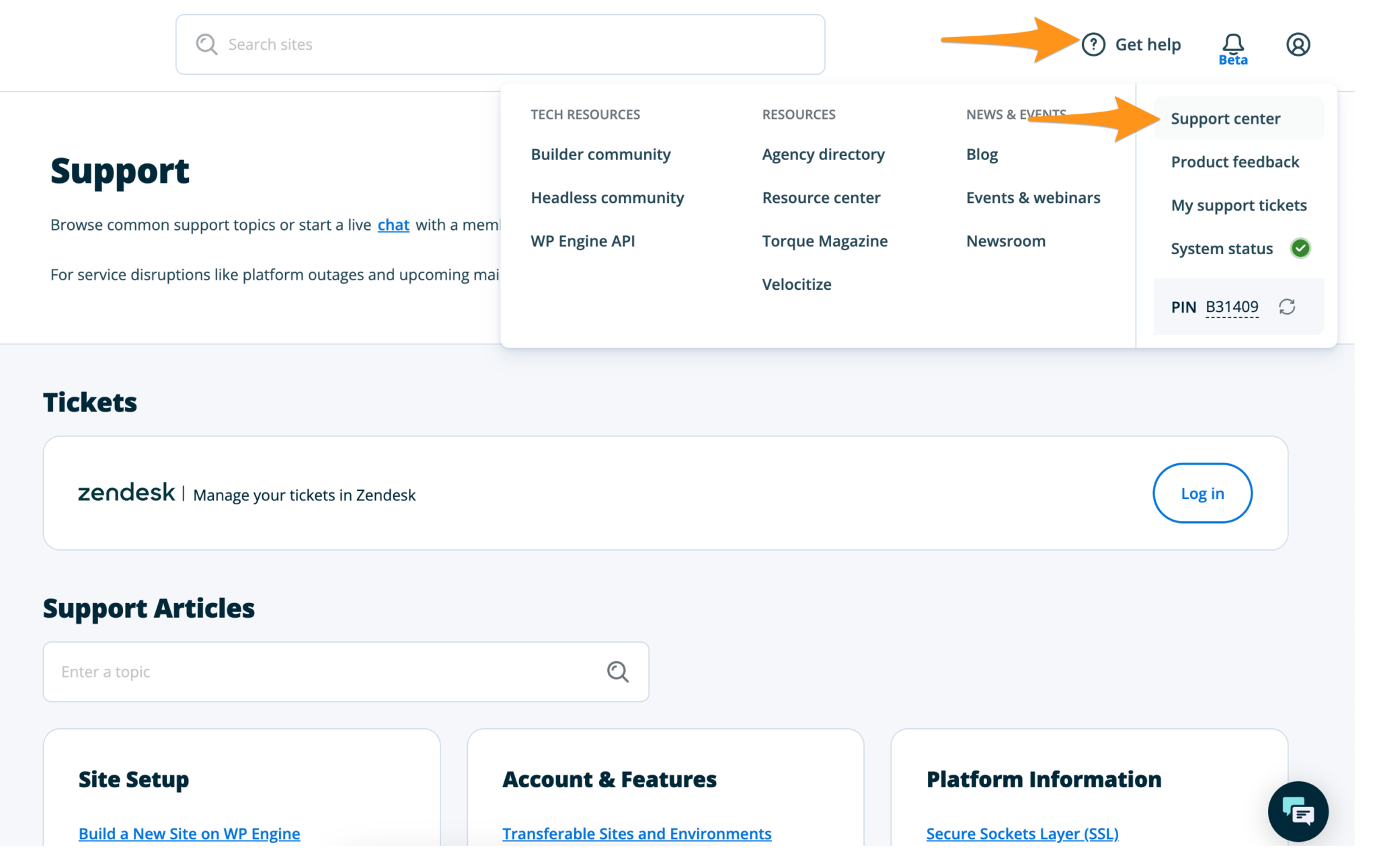 Support Channels and Scope of Support - Support Center