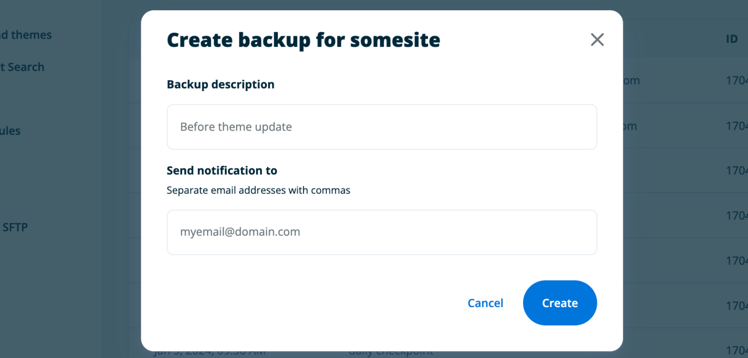 Backup and Restore - Support Center