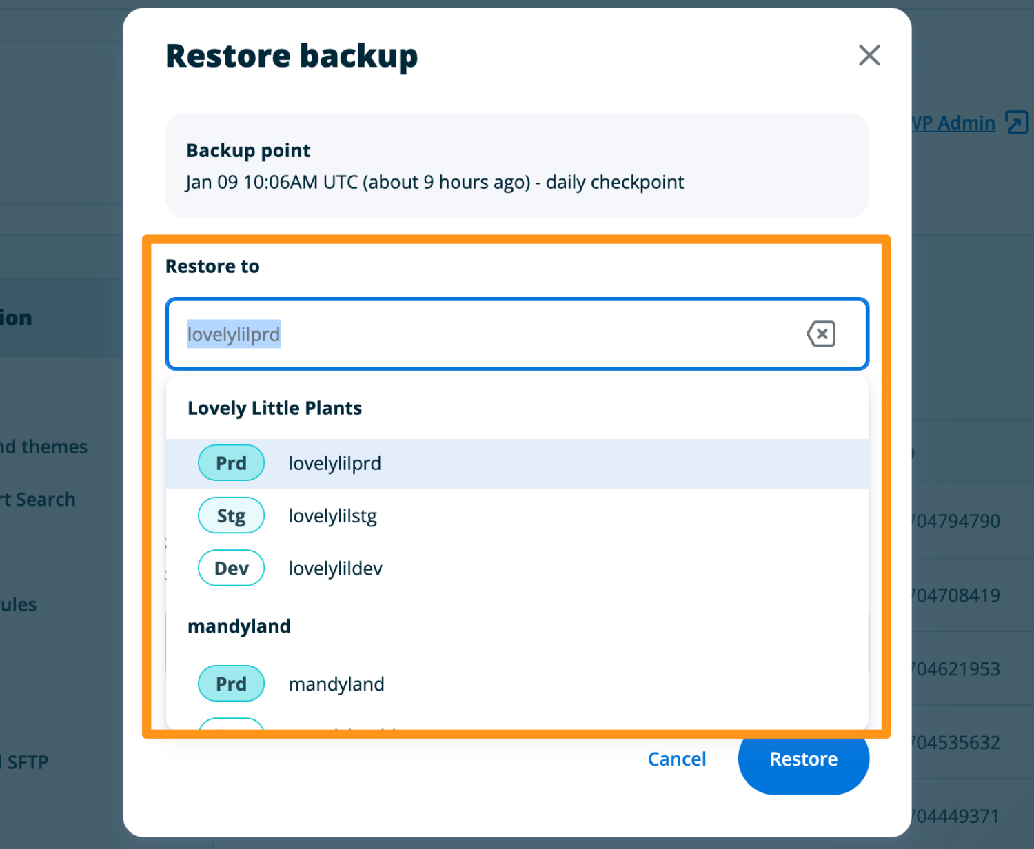 Backup and Restore - Support Center