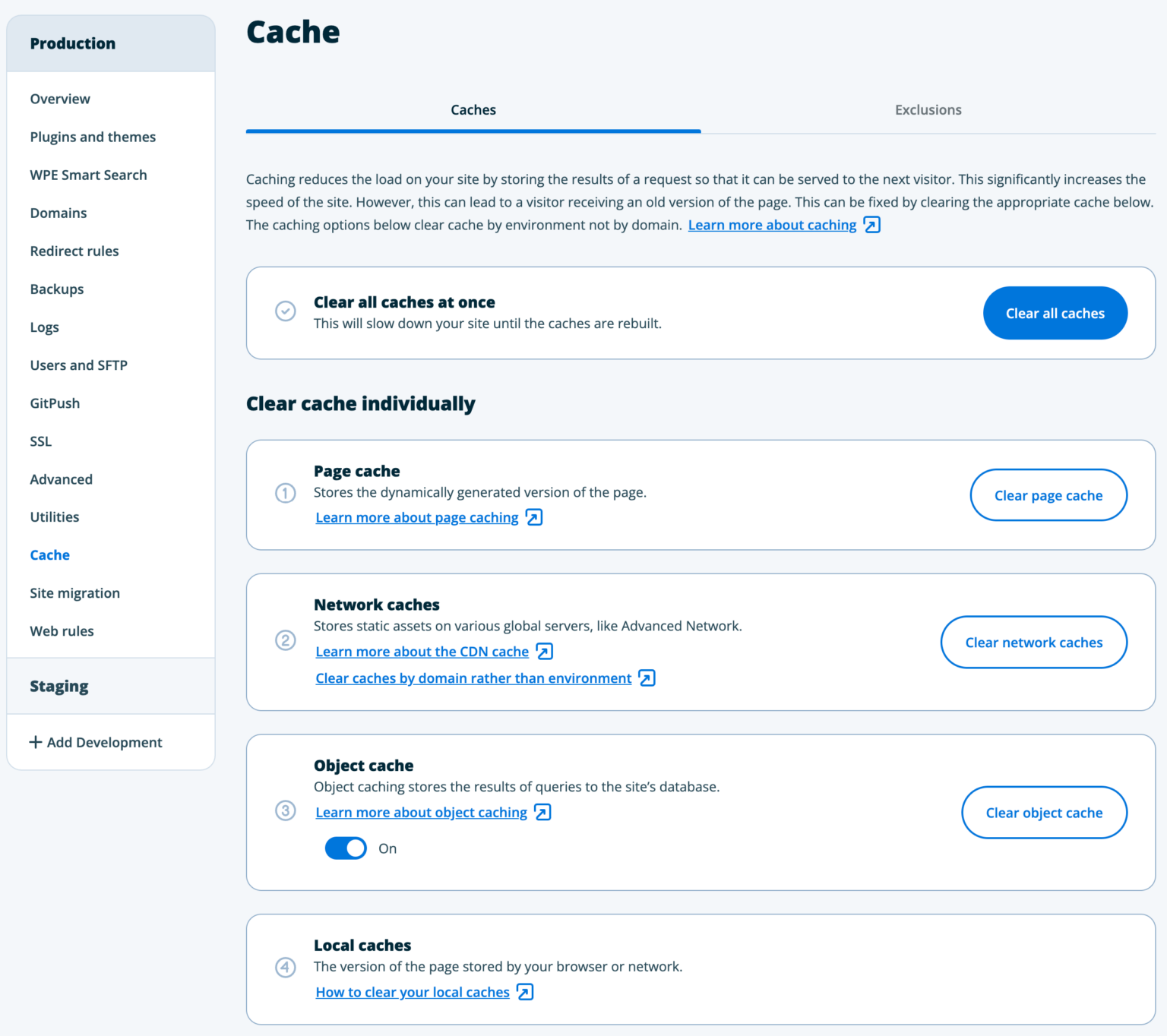 Server and Browser Cache - Support Center