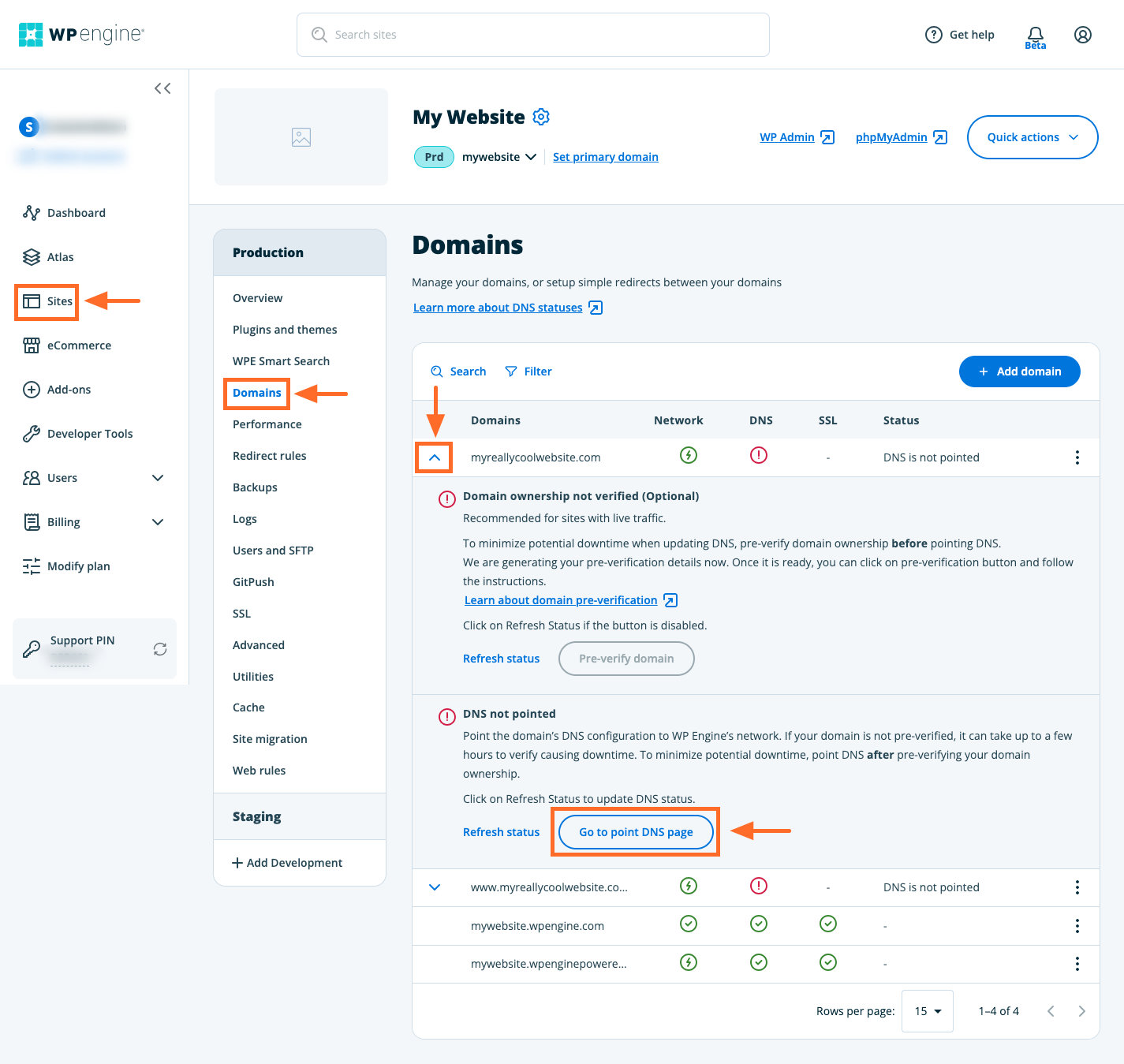 Point DNS for Your Domain Name to WP Engine - Support Center