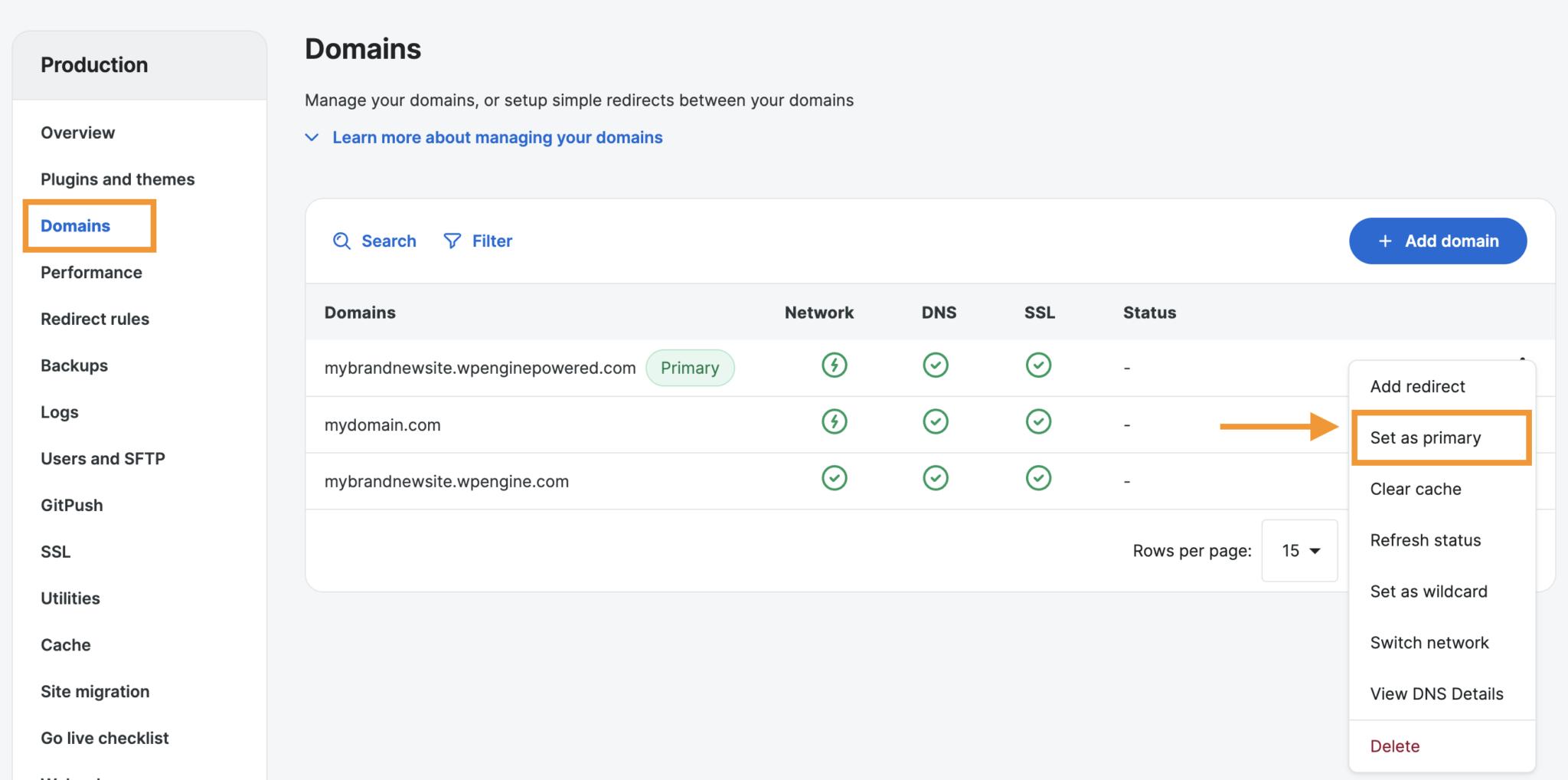 User Portal Domain Management - Support Center