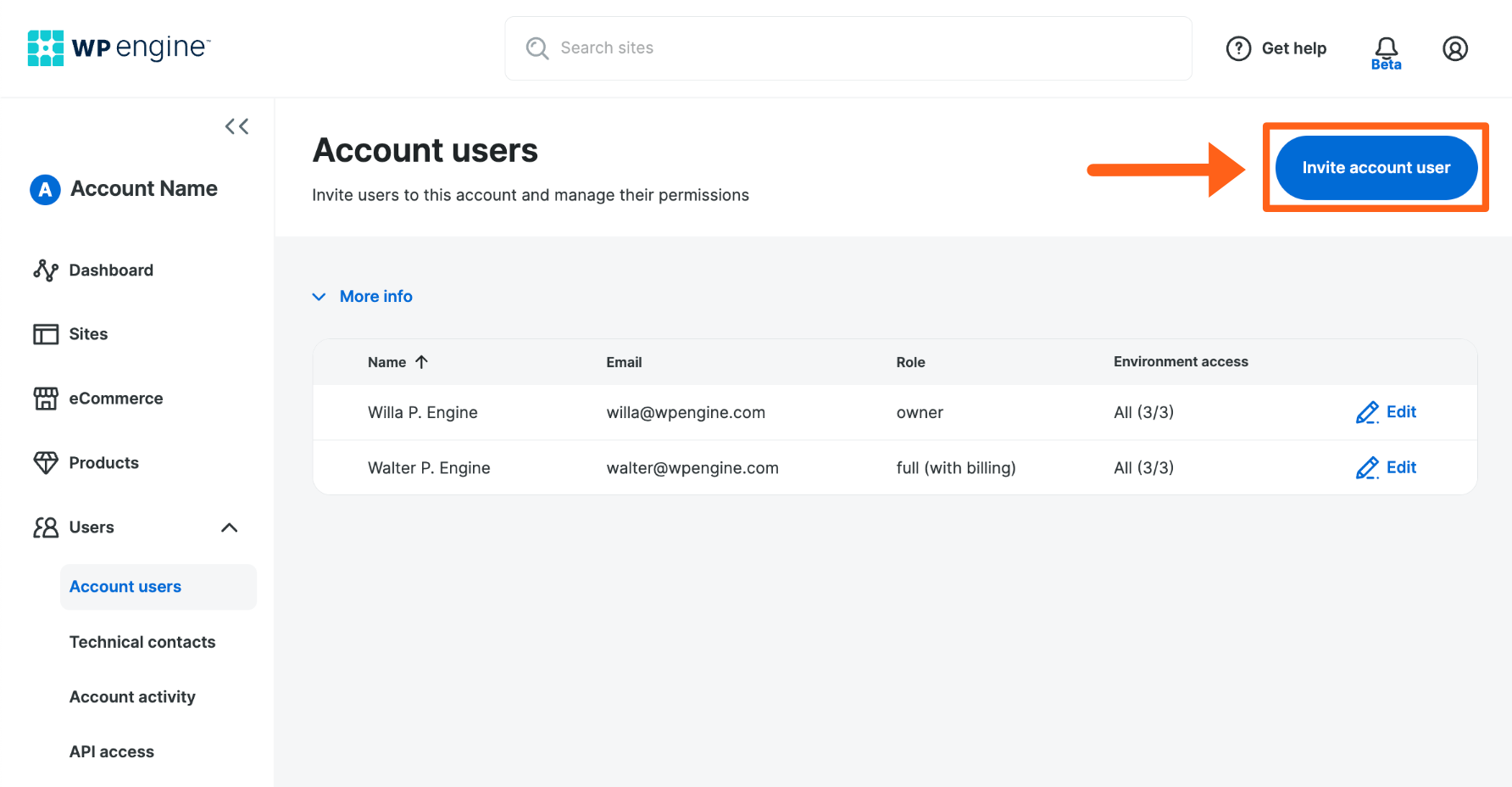 User Portal Account Users and Roles - Support Center