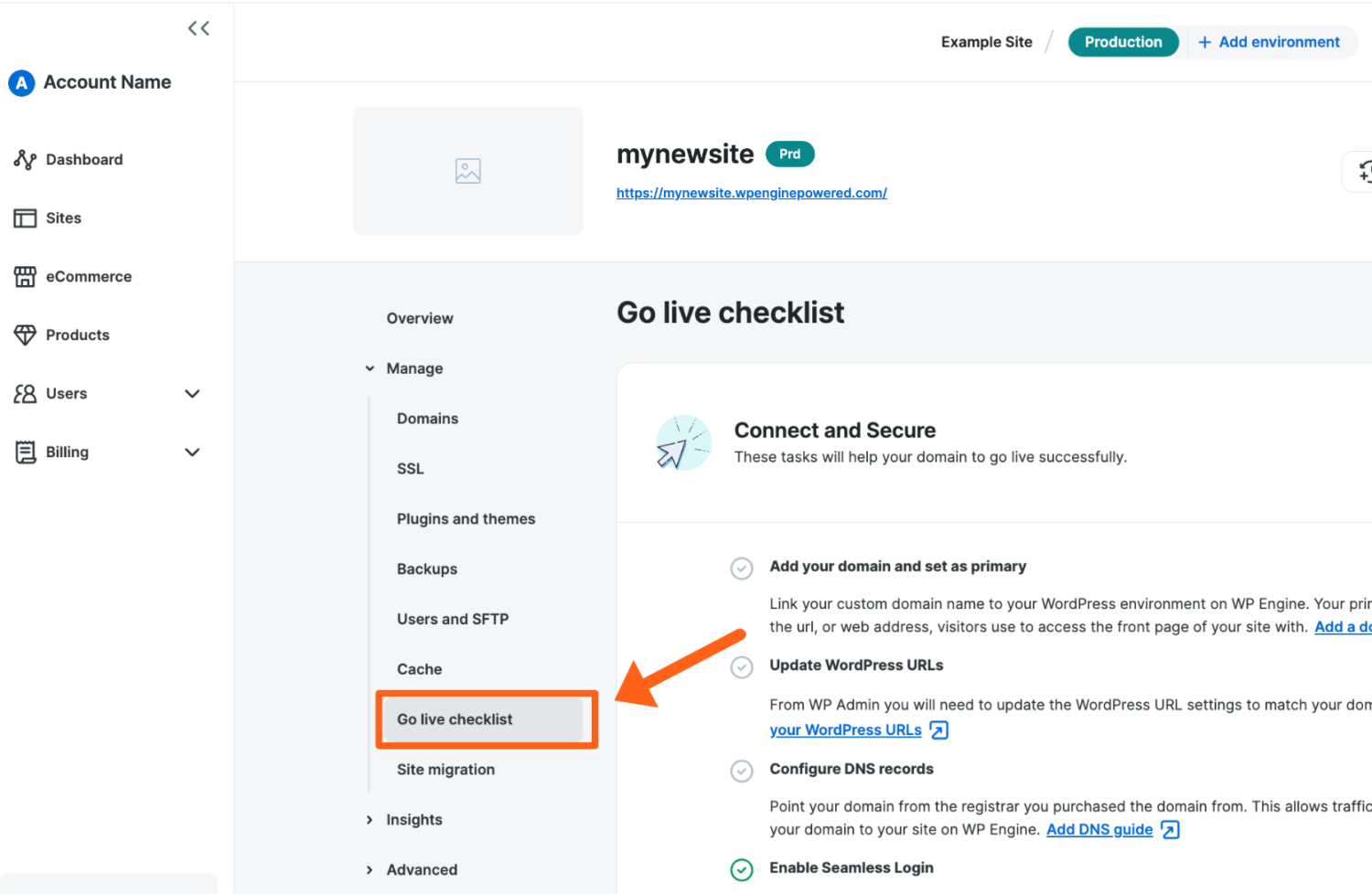 Go Live Checklist - Support Center