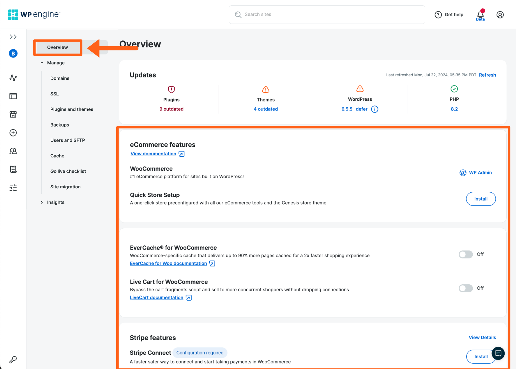 eCommerce Solution Features - Support Center