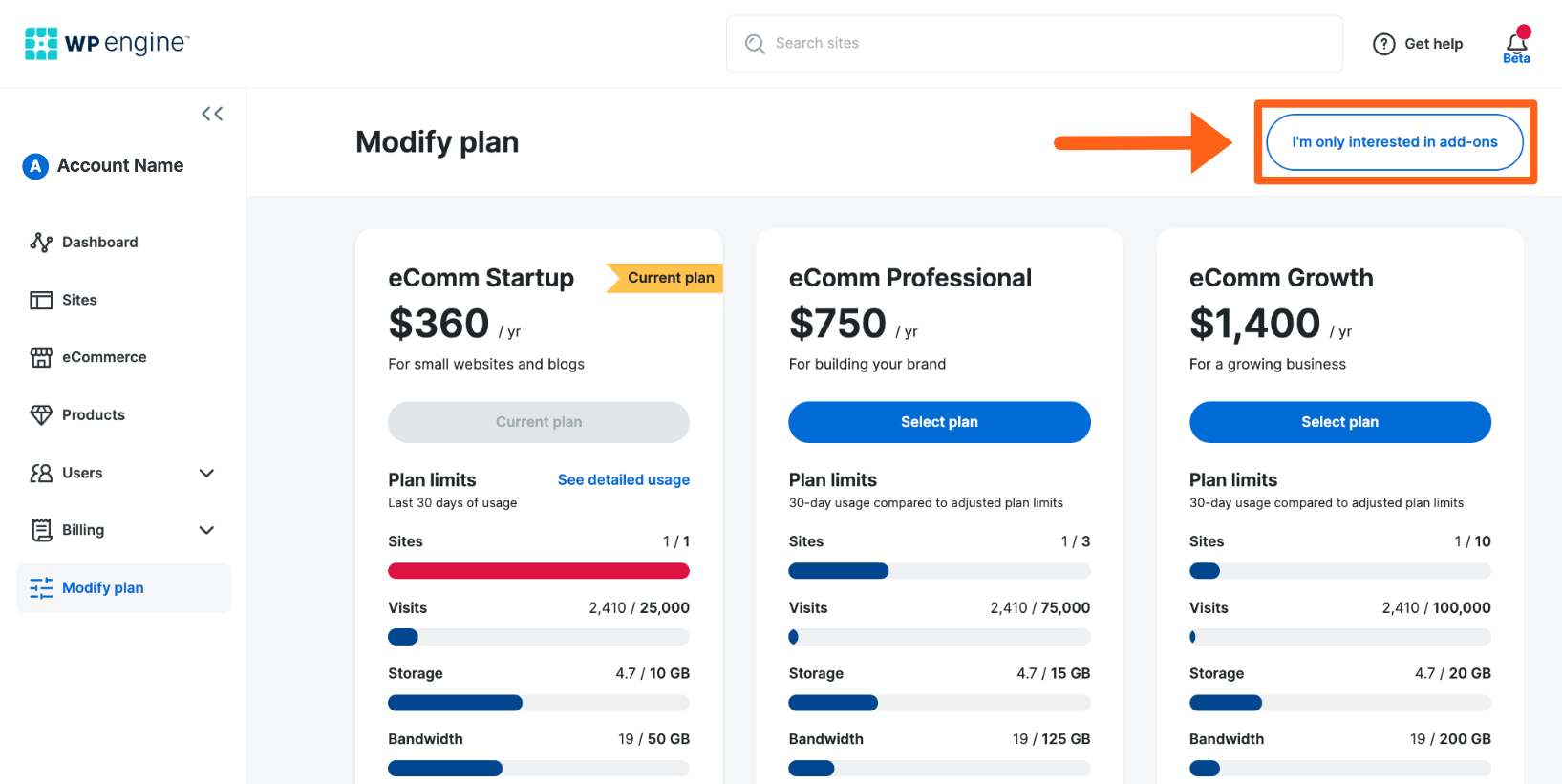WP Engine Plan and Product Extension Management - Support Center