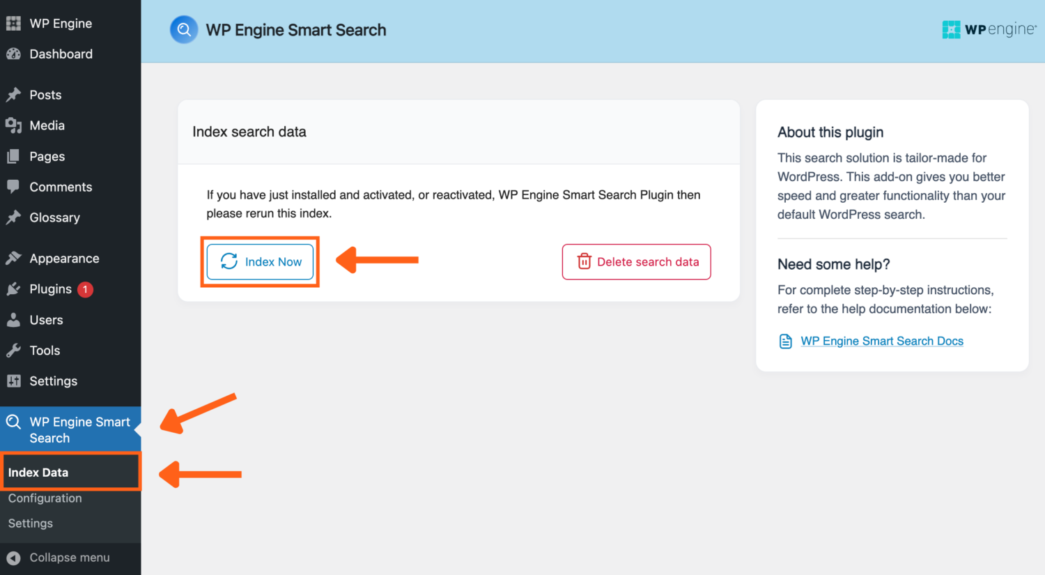 WP Engine Smart Search - Support Center
