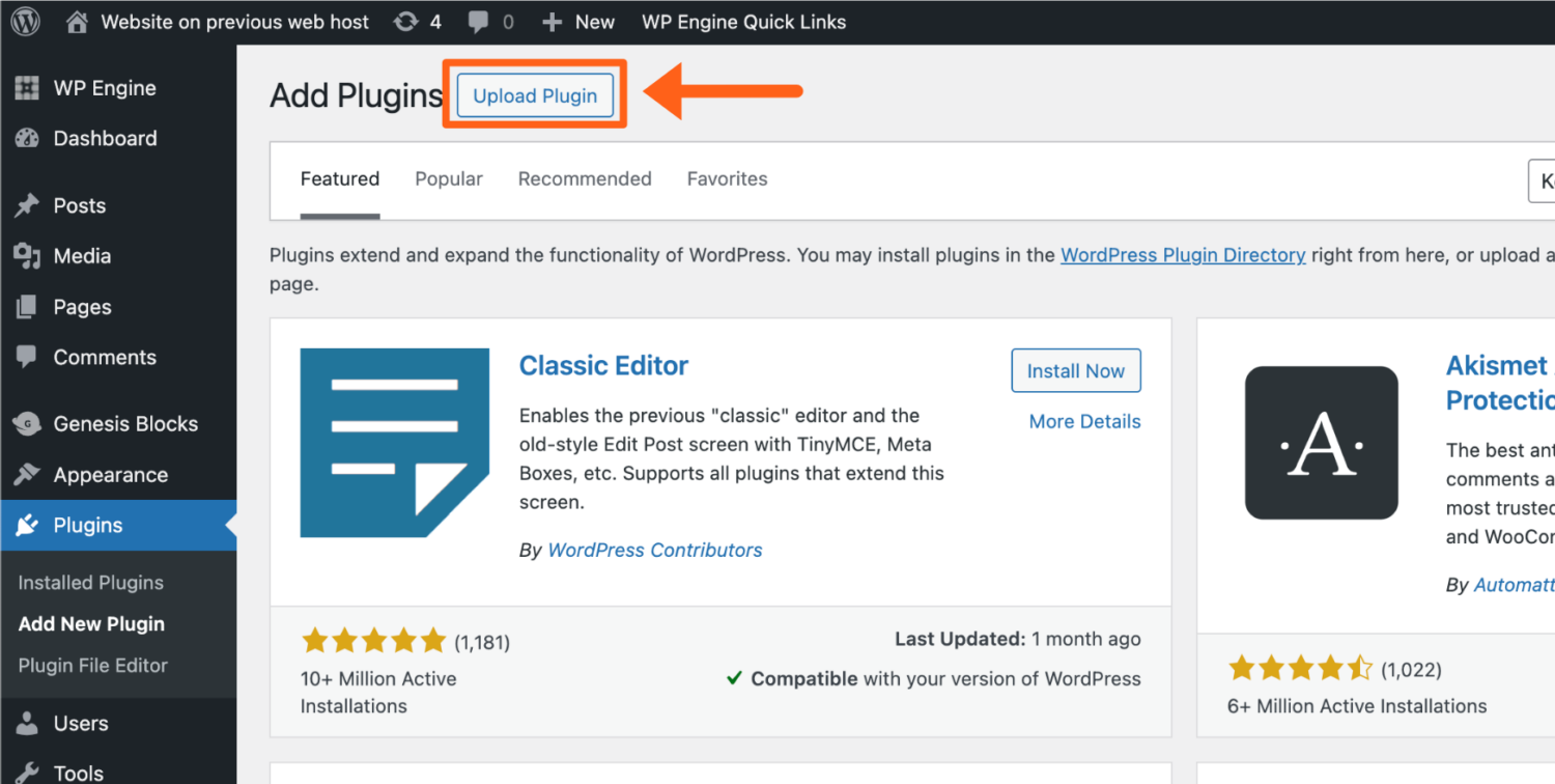 WP Engine Site Migration Plugin - Support Center