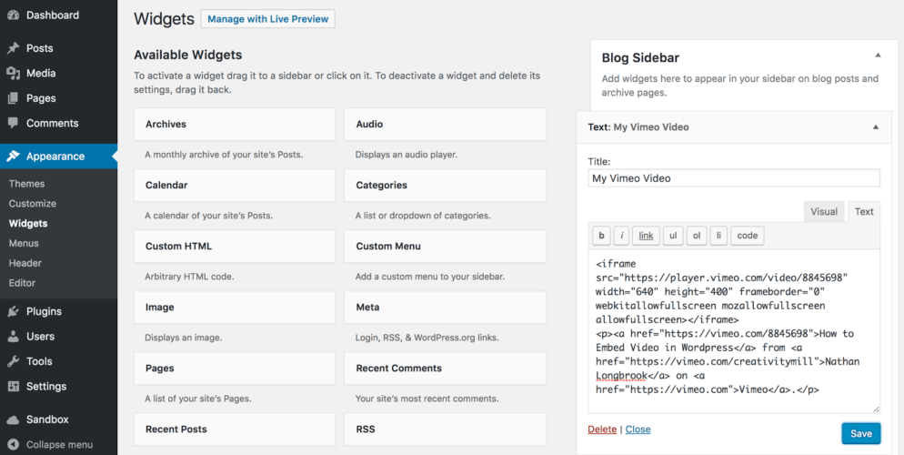 How to Embed Vimeo on WordPress in 2 Ways