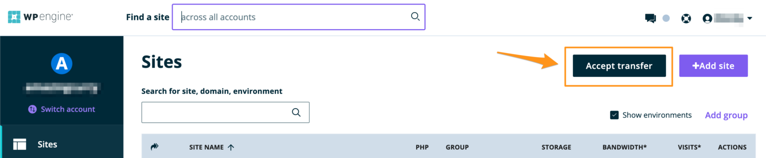 Transferable Sites and Environments | WP Engine®