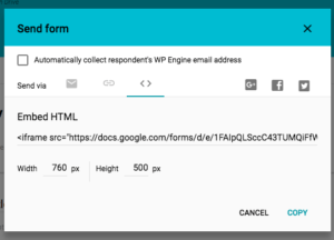 Embedding & Using Google Forms in WordPress