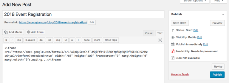 Embedding & Using Google Forms in WordPress