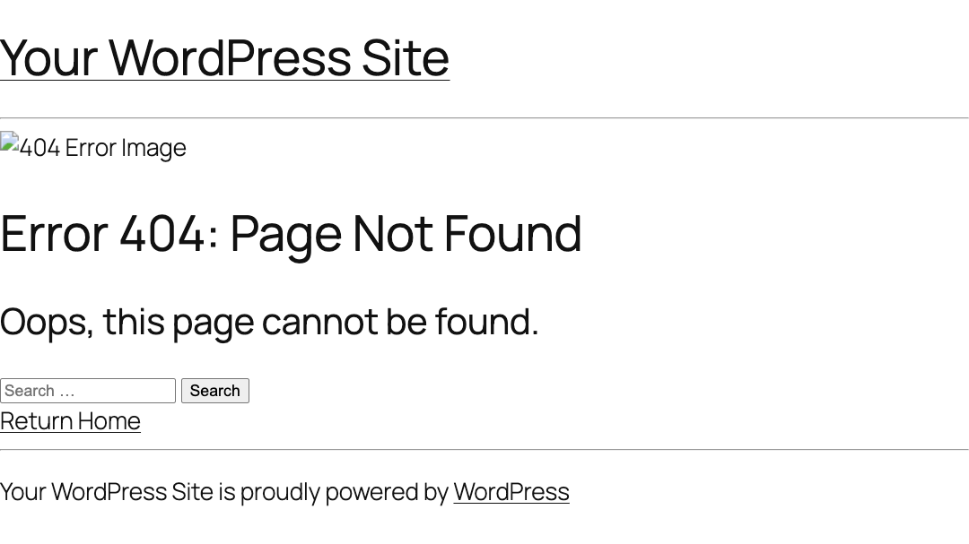 How to Make a Custom 404 Page in a WordPress Child Theme