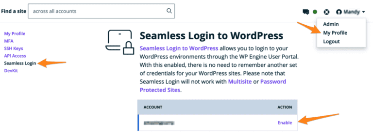 Seamless Login from User Portal to WordPress | WP Engine®