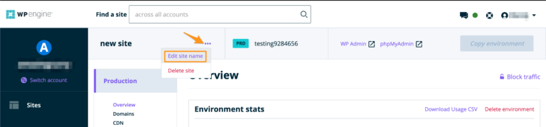 Sites and Environments | WP Engine®