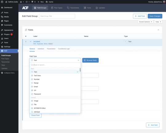Custom Post Types and Taxonomies in ACF 6.1